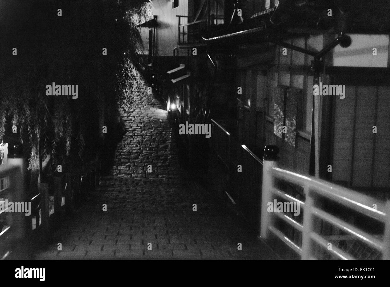 Traditional street at night, Gujo Hachiman, Gifu Prefecture, Japan ...