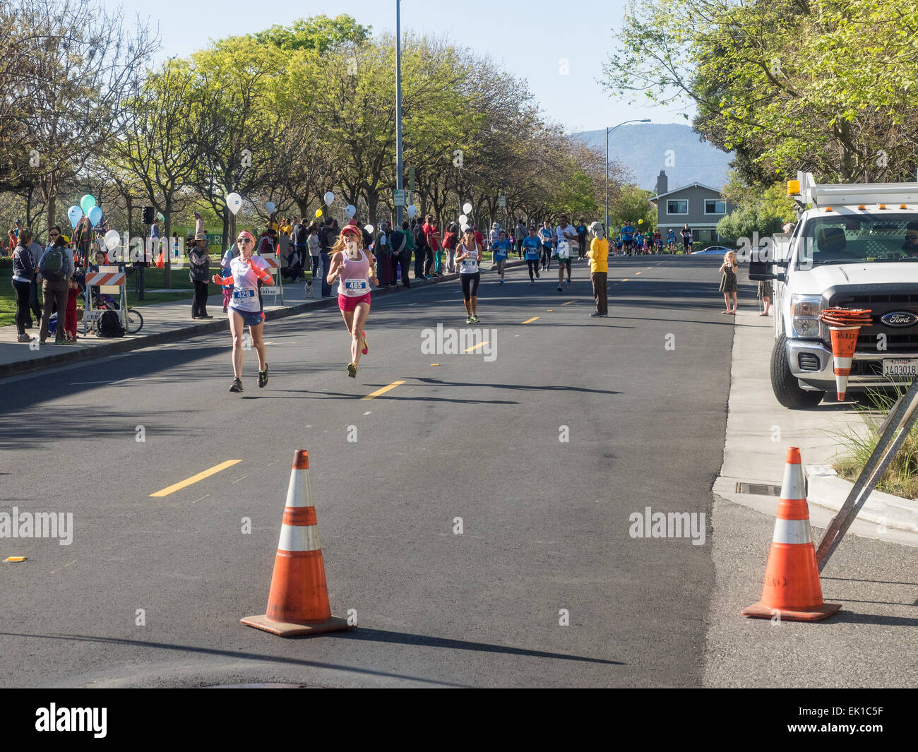 CUPERTINO, CA - APRIL 4: Annual Big Bunny Fun Run, an event that ...