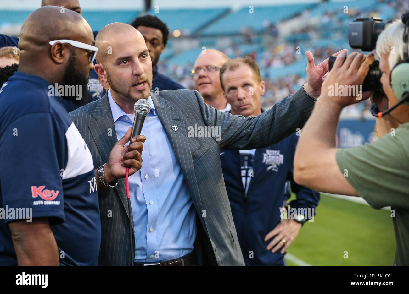 Jacksonville, FL, USA. 4th Apr, 2015. : Jacksonville Armada owner Mark ...