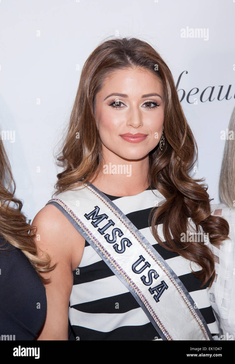 New York Ny Usa April 02 2015 Miss Usa Nia Sanchez Attends Fullbeauty Brands Re Launch Of