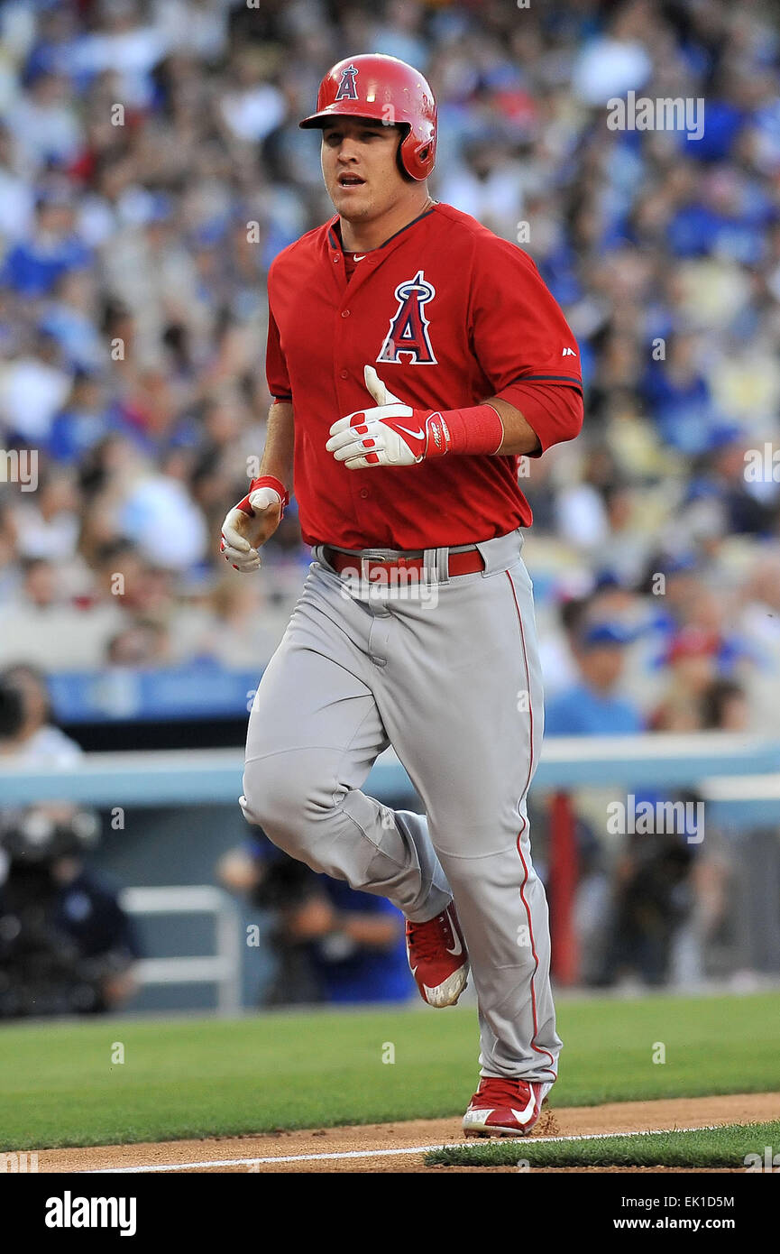 Los Angeles, California, USA. 4th Apr, 2015. Los Angeles Angels center ...