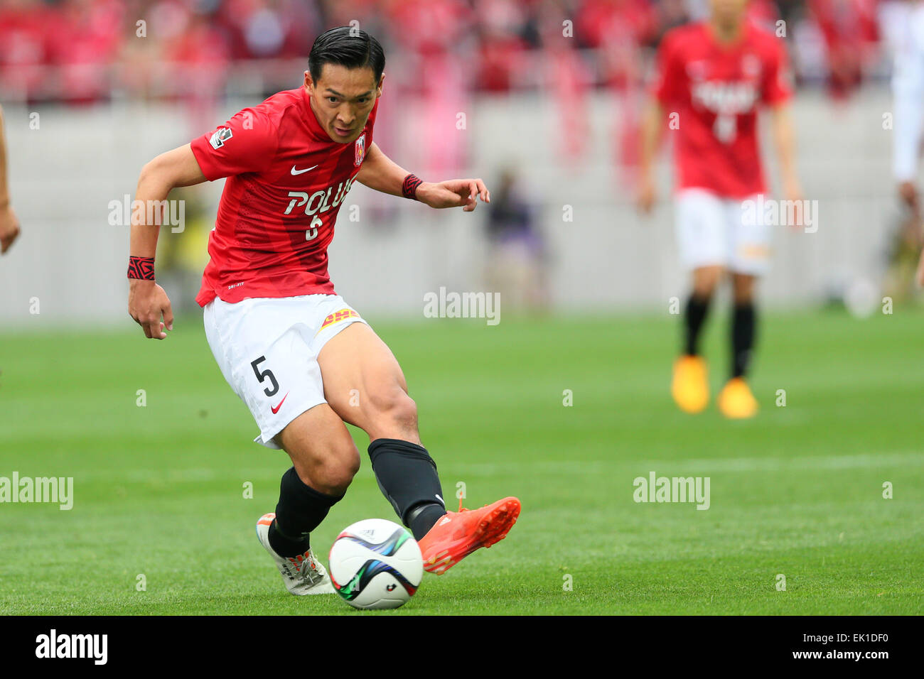 Saitama, Japan. 4th Apr, 2015. Tomoaki Makino (Reds) Football /Soccer ...