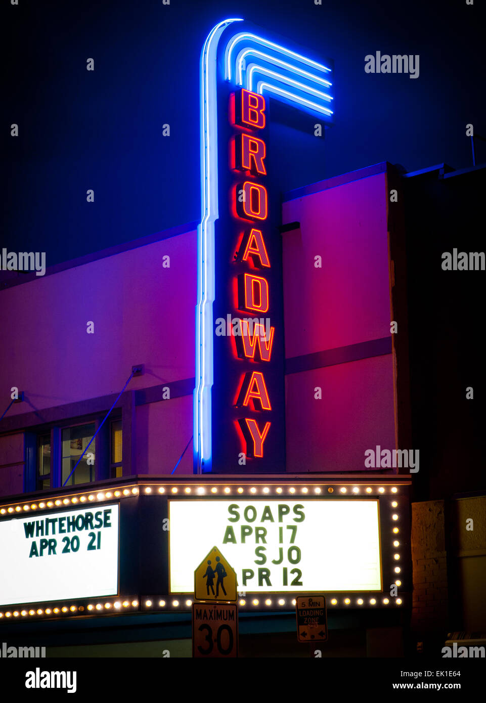 Broadway theatre sign saskatoon hi-res stock photography and images - Alamy