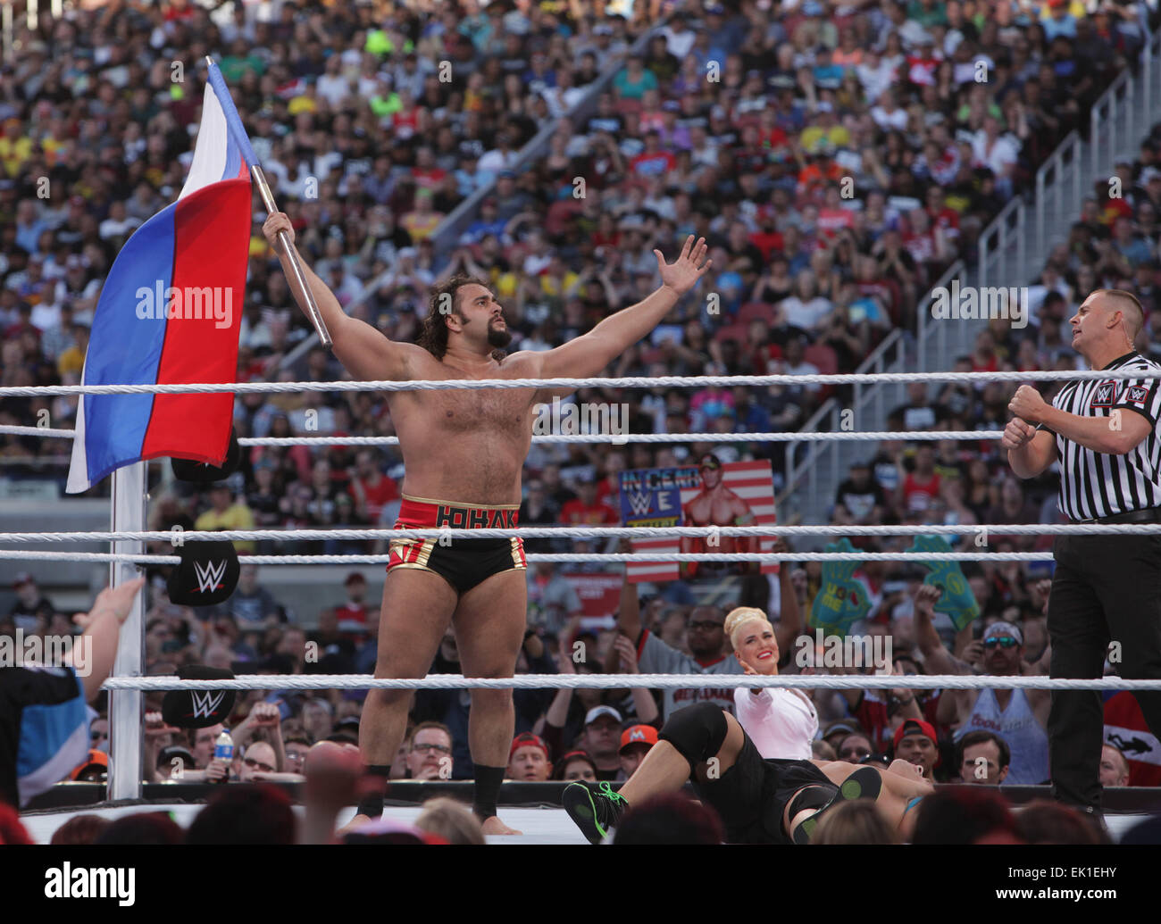 Wwe wrestlemania 31 at levi's stadium hi-res stock photography and ...