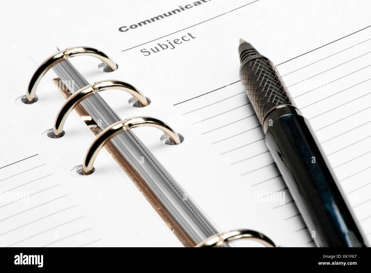 clean notebook without notes and pen Stock Photo - Alamy