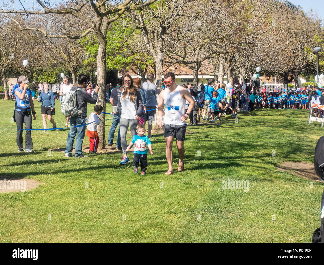 CUPERTINO, CA - APRIL 4: Annual Big Bunny Fun Run, an event that ...