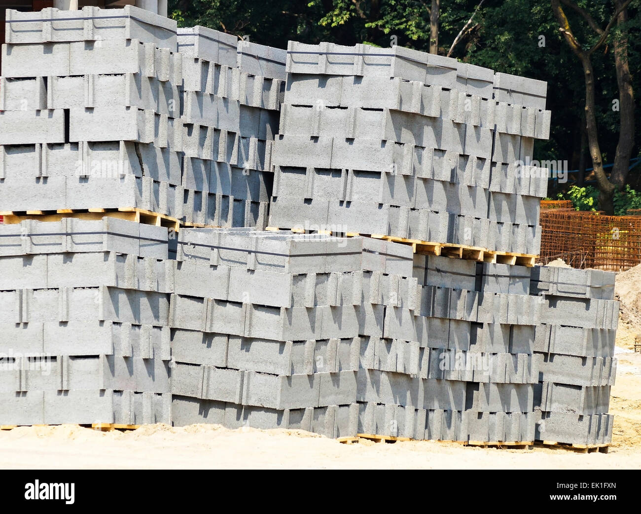 Concrete building blocks Stock Photo - Alamy