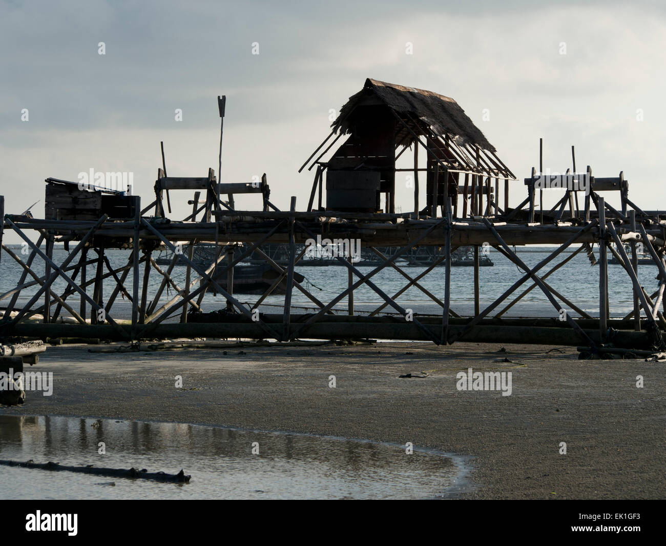 Mobile kelong, fishing houses built on stilts in Bintan island, Sumatra ...