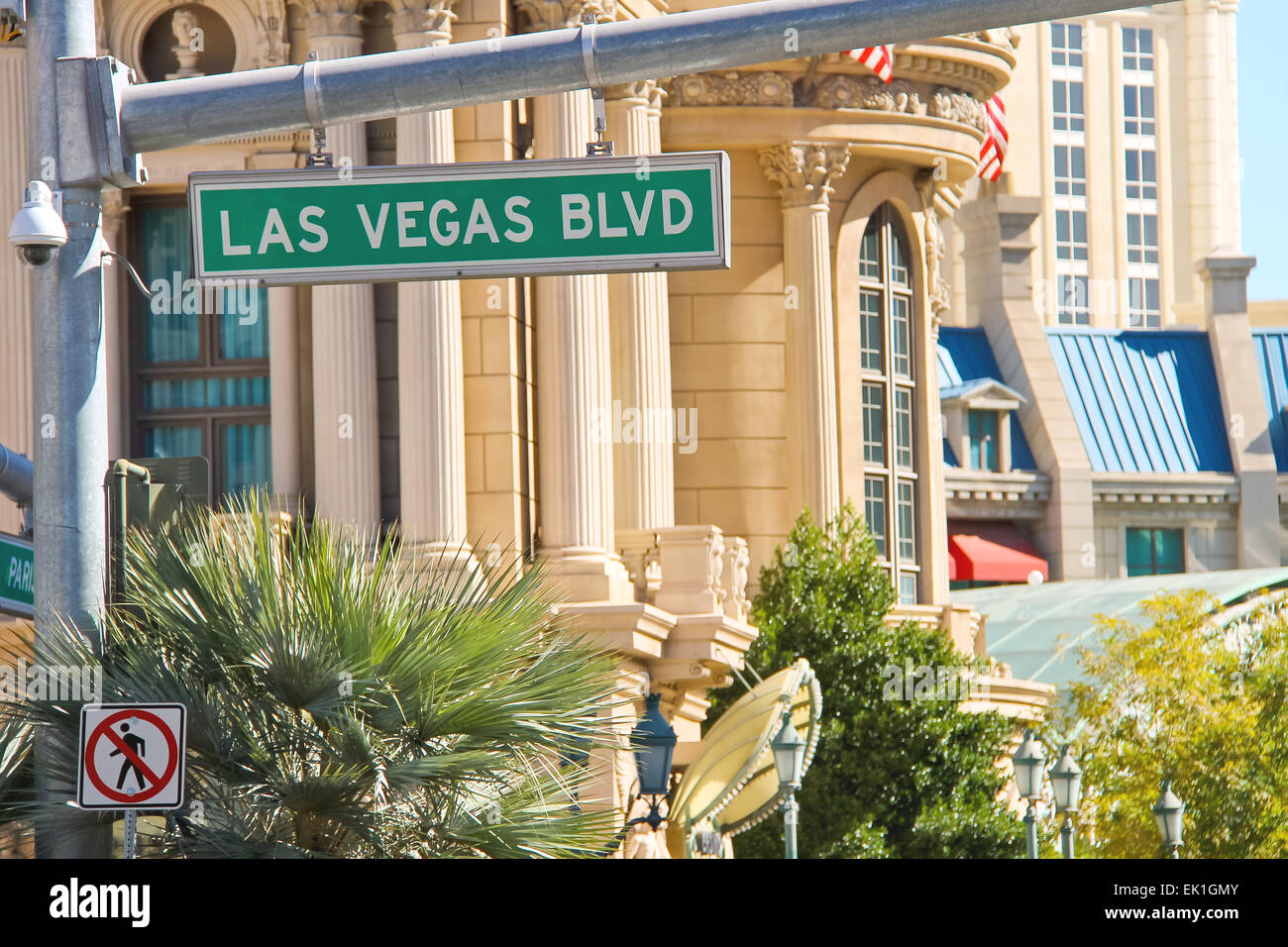 LAS VEGAS, NEVADA, USA - OCTOBER 21, 2013 : Signpost on the Las Vegas ...