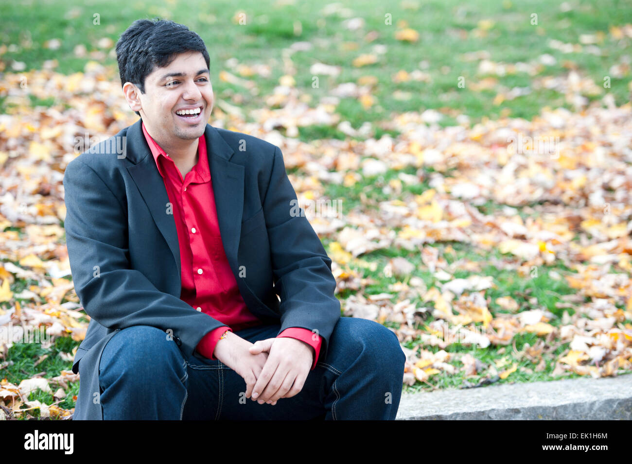 Young Happy Indian Man Stock Photo - Alamy