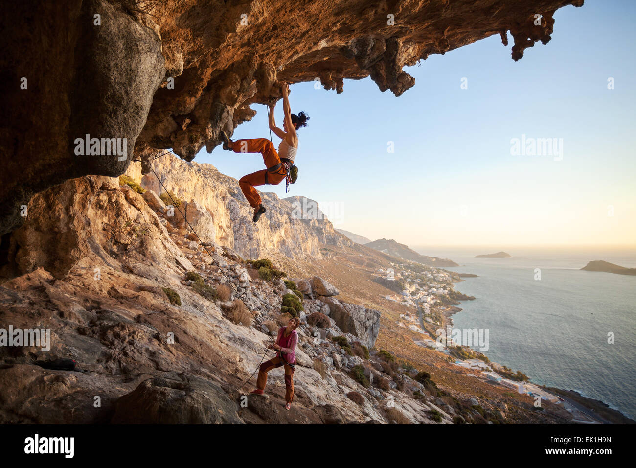 Girl climbing cave hi-res stock photography and images - Alamy