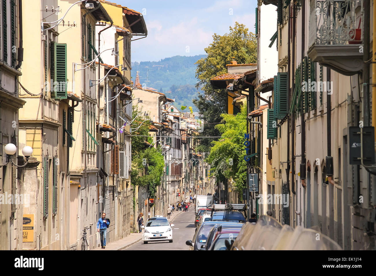 FLORENCE, ITALY - MAY 08, 2014: People on the street of the ancient ...