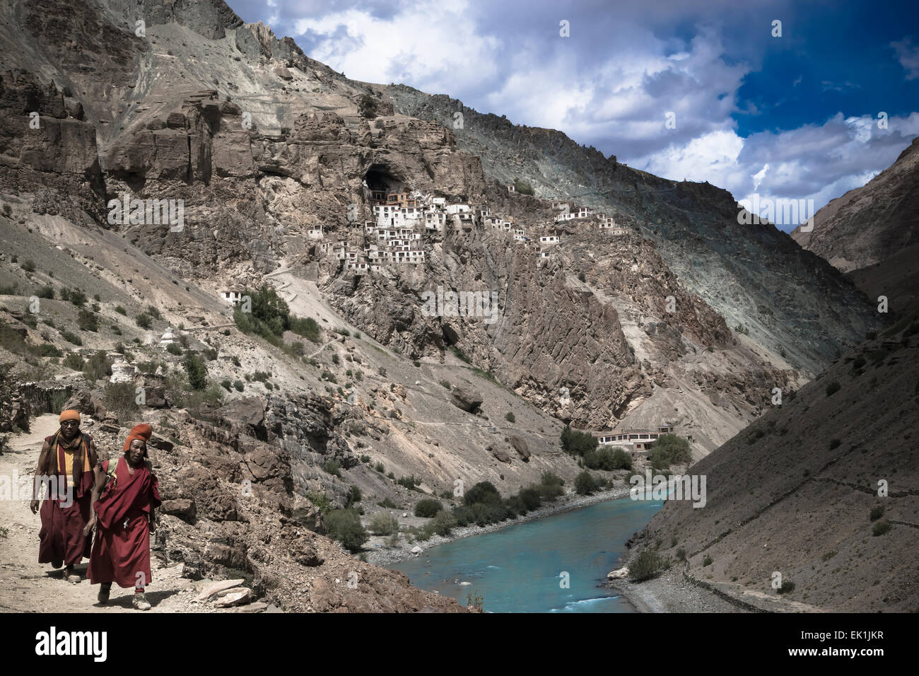 Phuktal Gompa in Zanskar Valley Stock Photo - Alamy