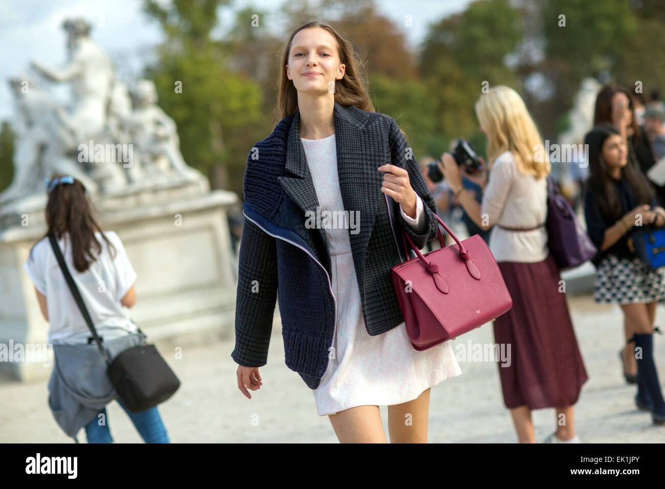 Paris Fashion Week - Spring/Summer 2015 - Streetstyle Featuring: Model ...