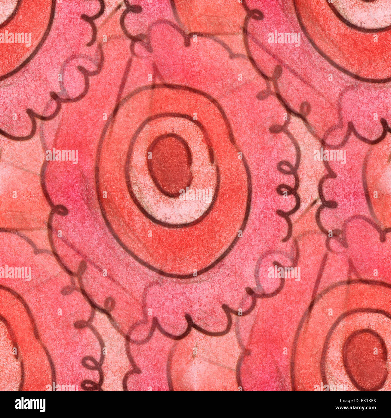 seamless red curve circle figures texture background wallpaper p Stock ...