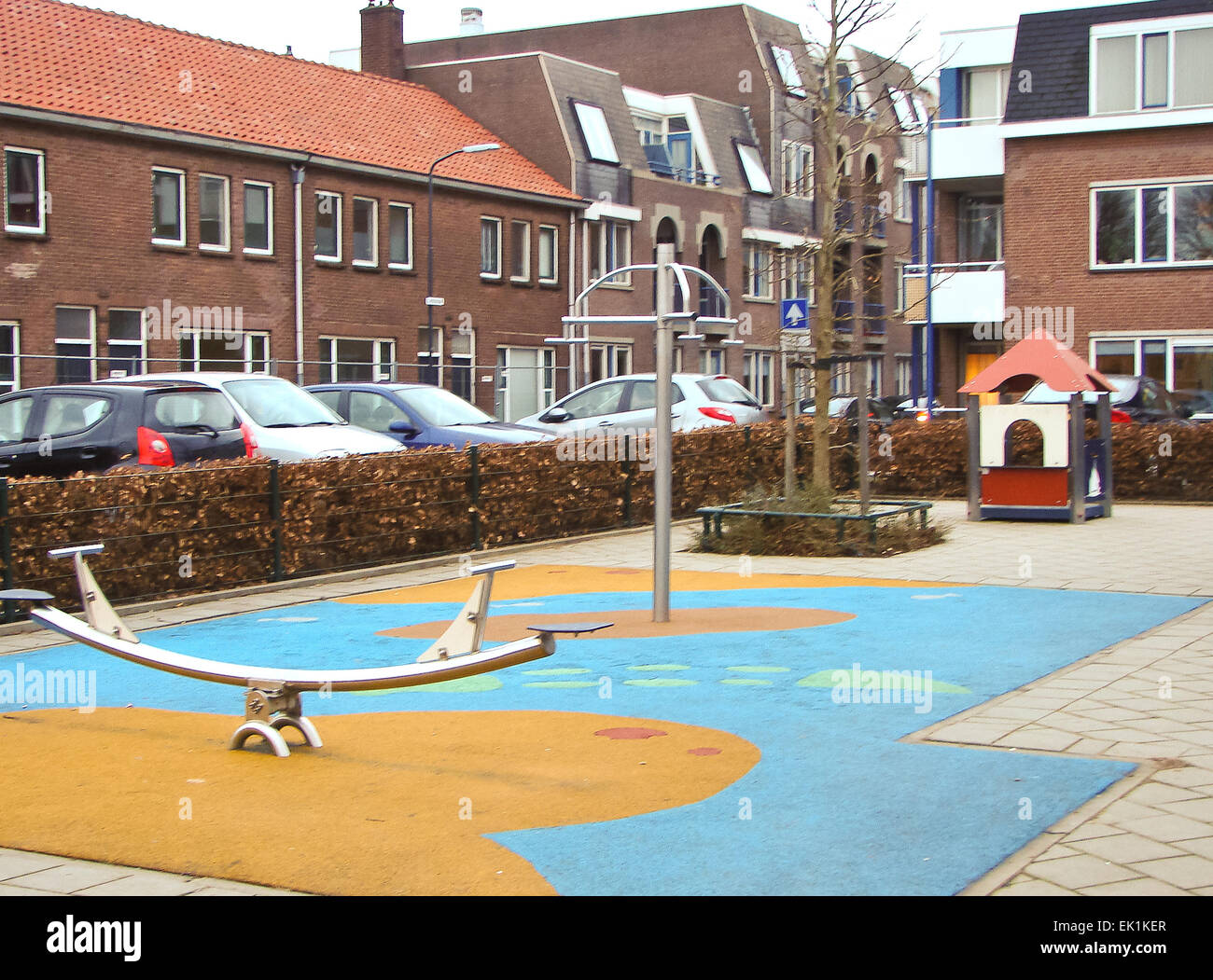 Playground in a city block. Netherlands Stock Photo - Alamy