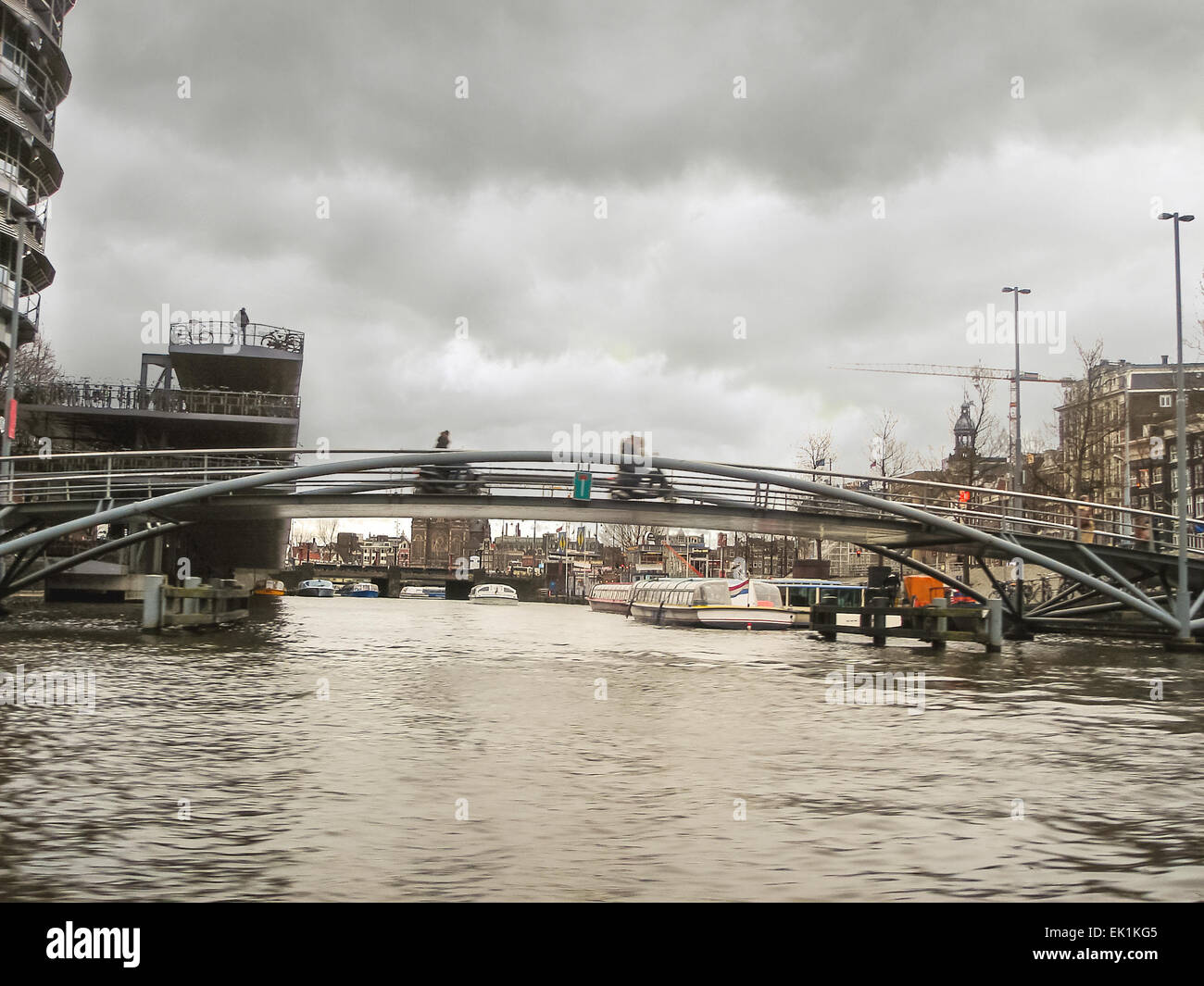 Pedestrian bridge in amsterdam netherlands hi-res stock photography and ...