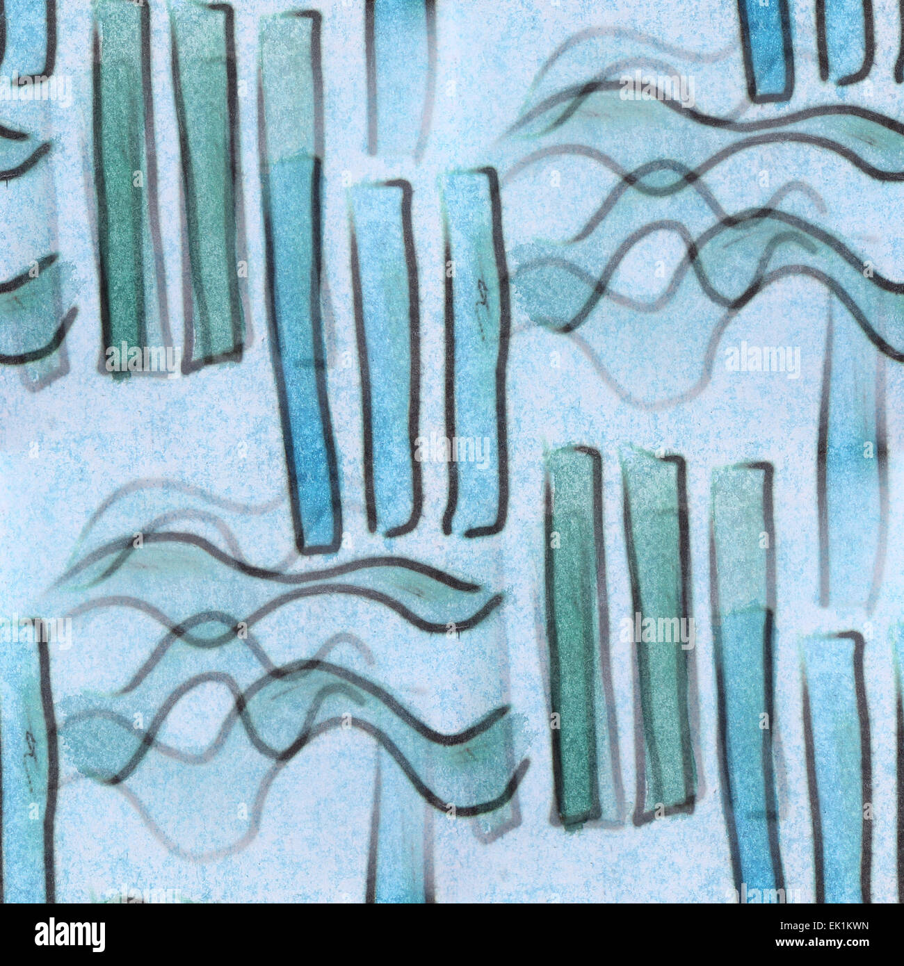 seamless turquoise stripes curves texture background wallpaper p Stock ...