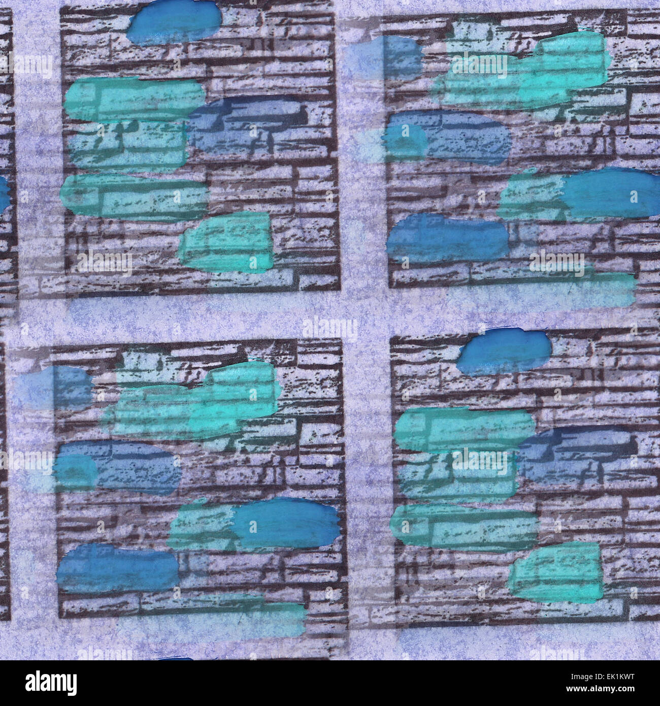seamless turquoise, blue squares texture background wallpaper pa Stock ...