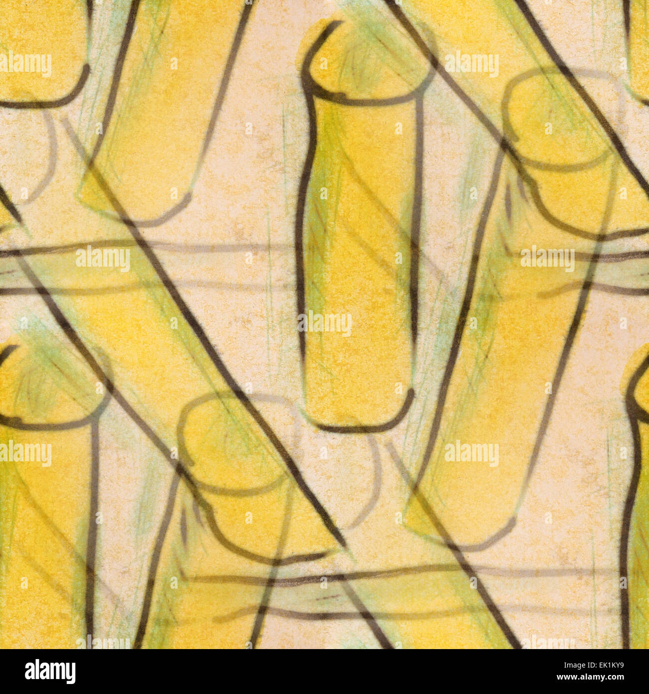 seamless yellow sticks texture background wallpaper pattern anci Stock ...