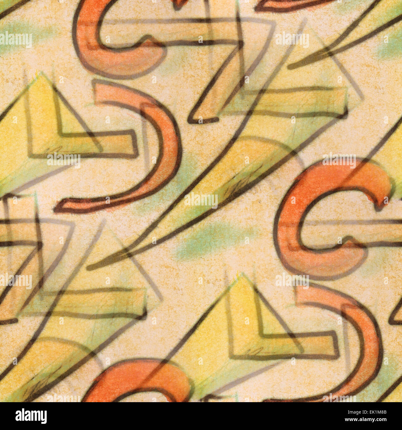 seamless brown, yellow figures figures texture background wallpa Stock ...