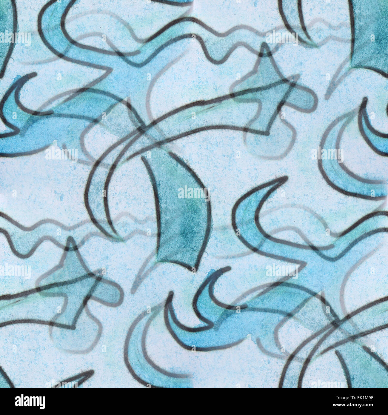 seamless light blue leaves texture background wallpaper pattern Stock ...