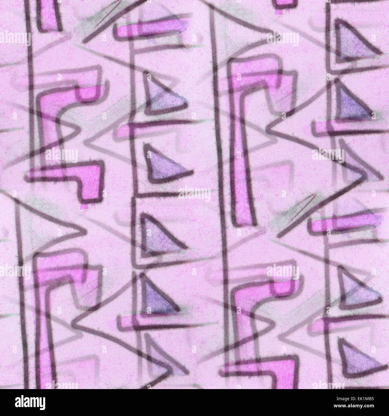 seamless Pink different figures texture background wallpaper pat Stock ...