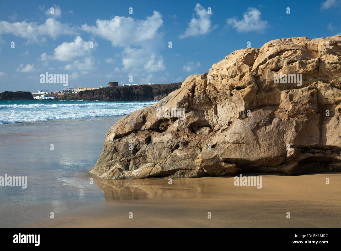 Northern Fuerteventura, Playa del Castillo beach close to El Cotillo ...