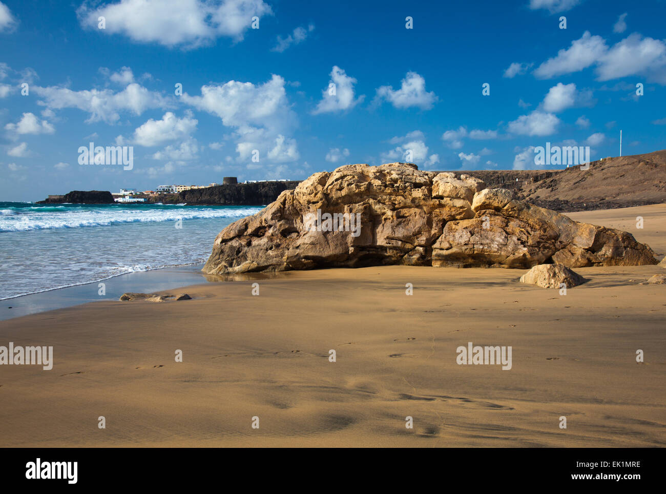Northern Fuerteventura, Playa del Castillo beach close to El Cotillo ...