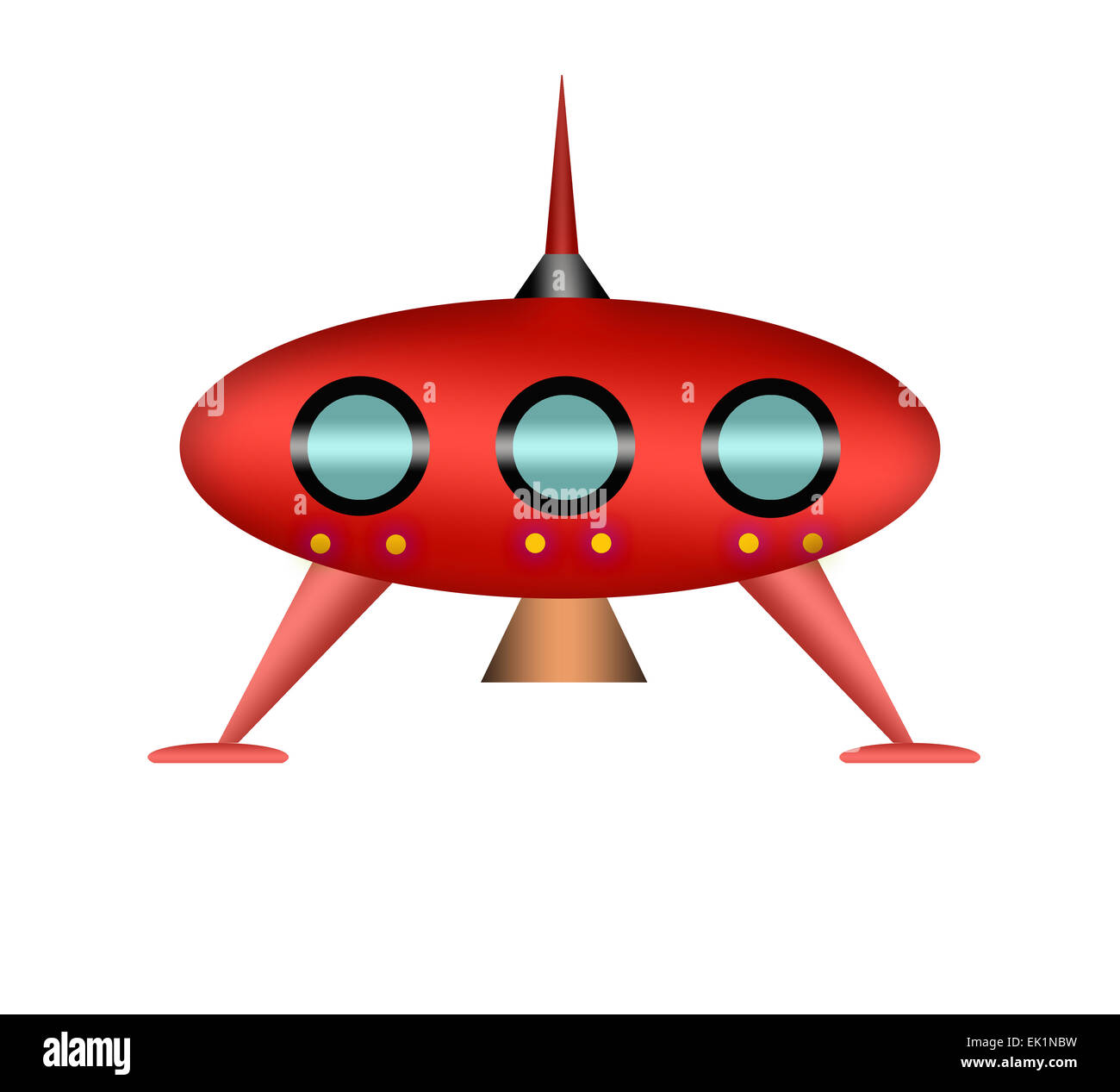 Cartoon rocket isolated on white background Stock Photo - Alamy