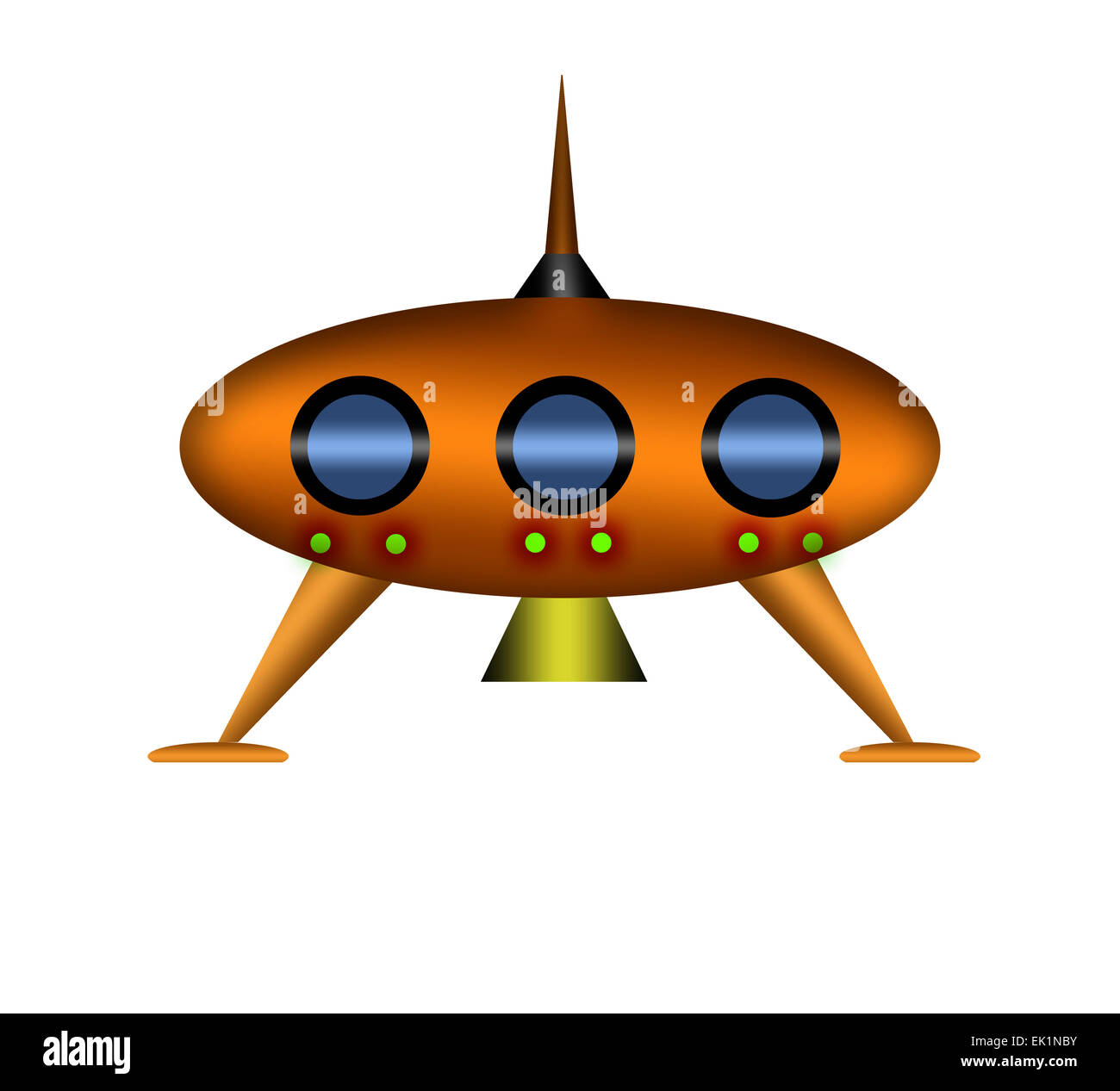 Cartoon rocket isolated on white background Stock Photo - Alamy