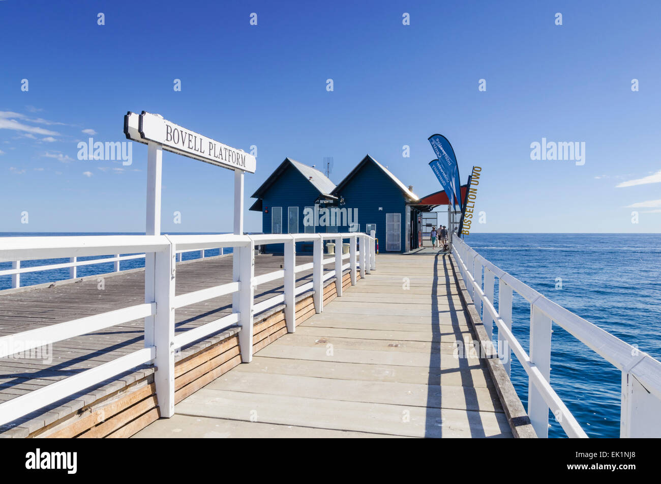 Train platform near Busselton Jetty Underwater Observatory at the end ...
