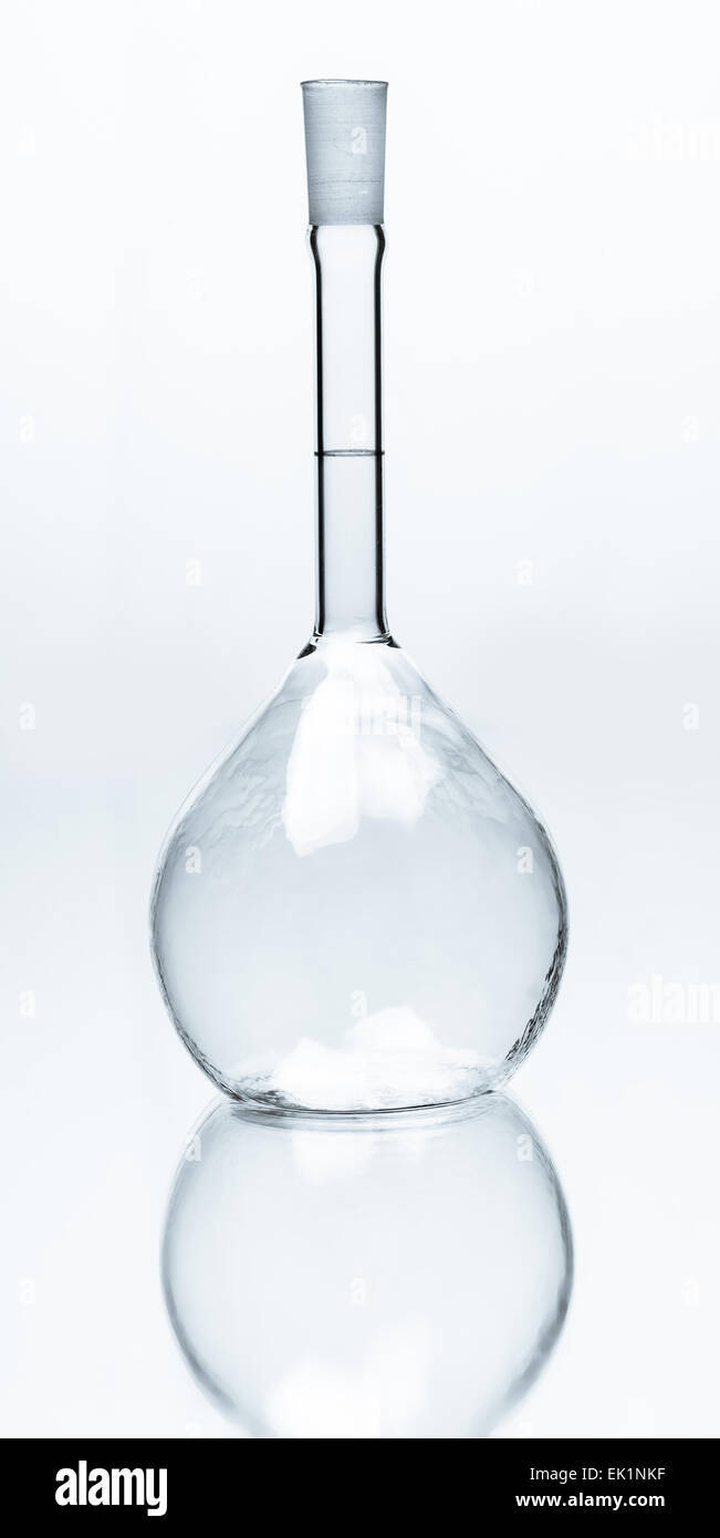 chemical glass bottle closeup on a light background Stock Photo - Alamy