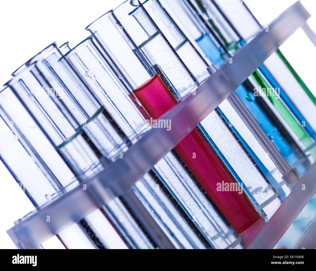 chemical glass tubes closeup on white background Stock Photo - Alamy