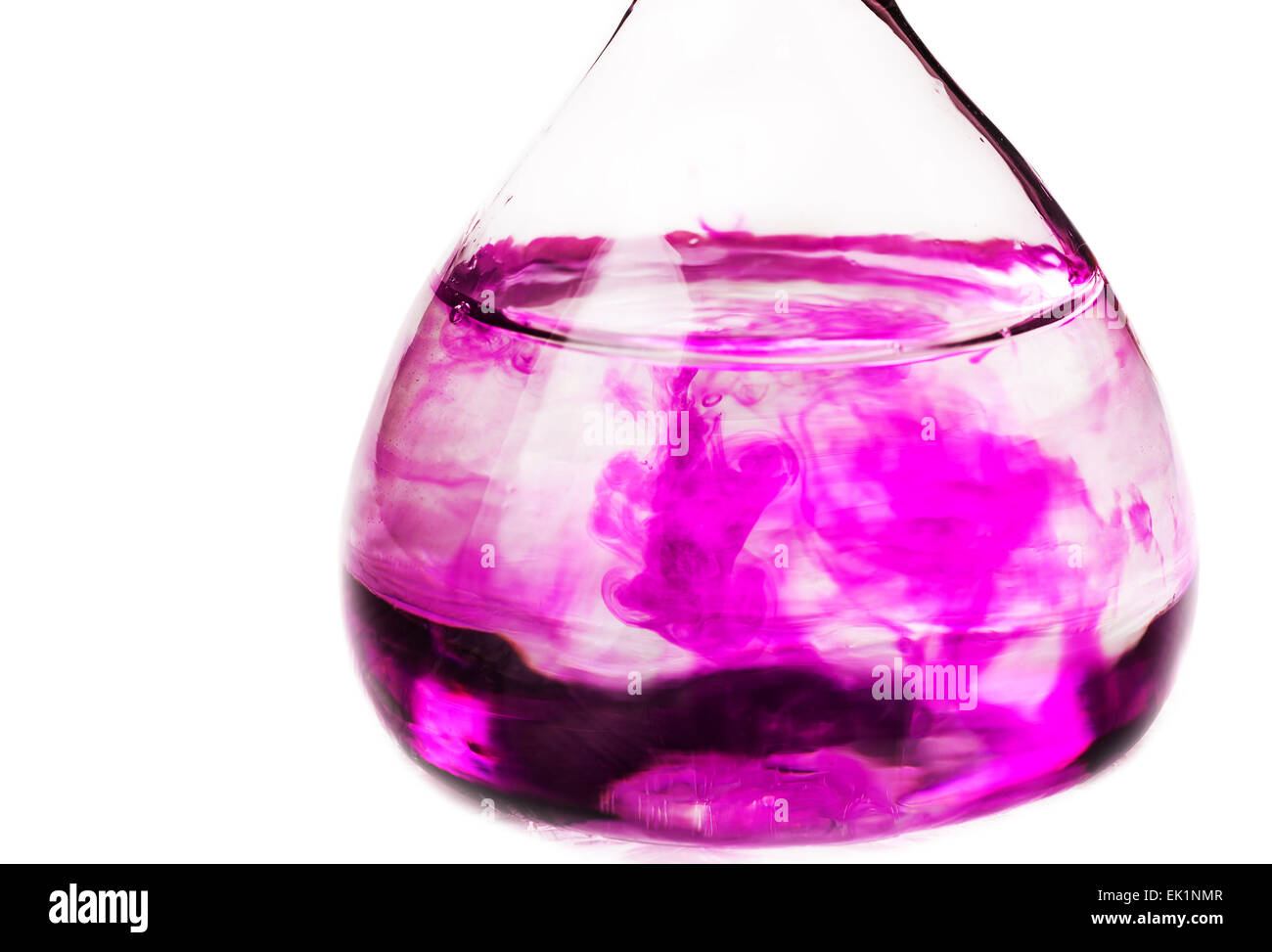 flask with liquid closeup isolated on a white background Stock Photo ...