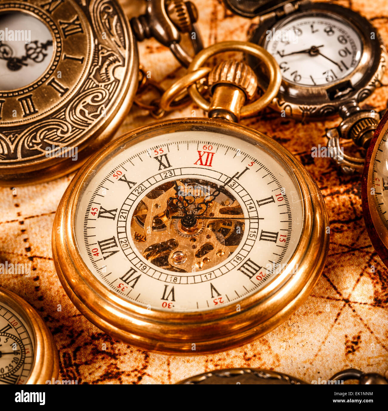 Vintage Antique pocket watch Stock Photo - Alamy