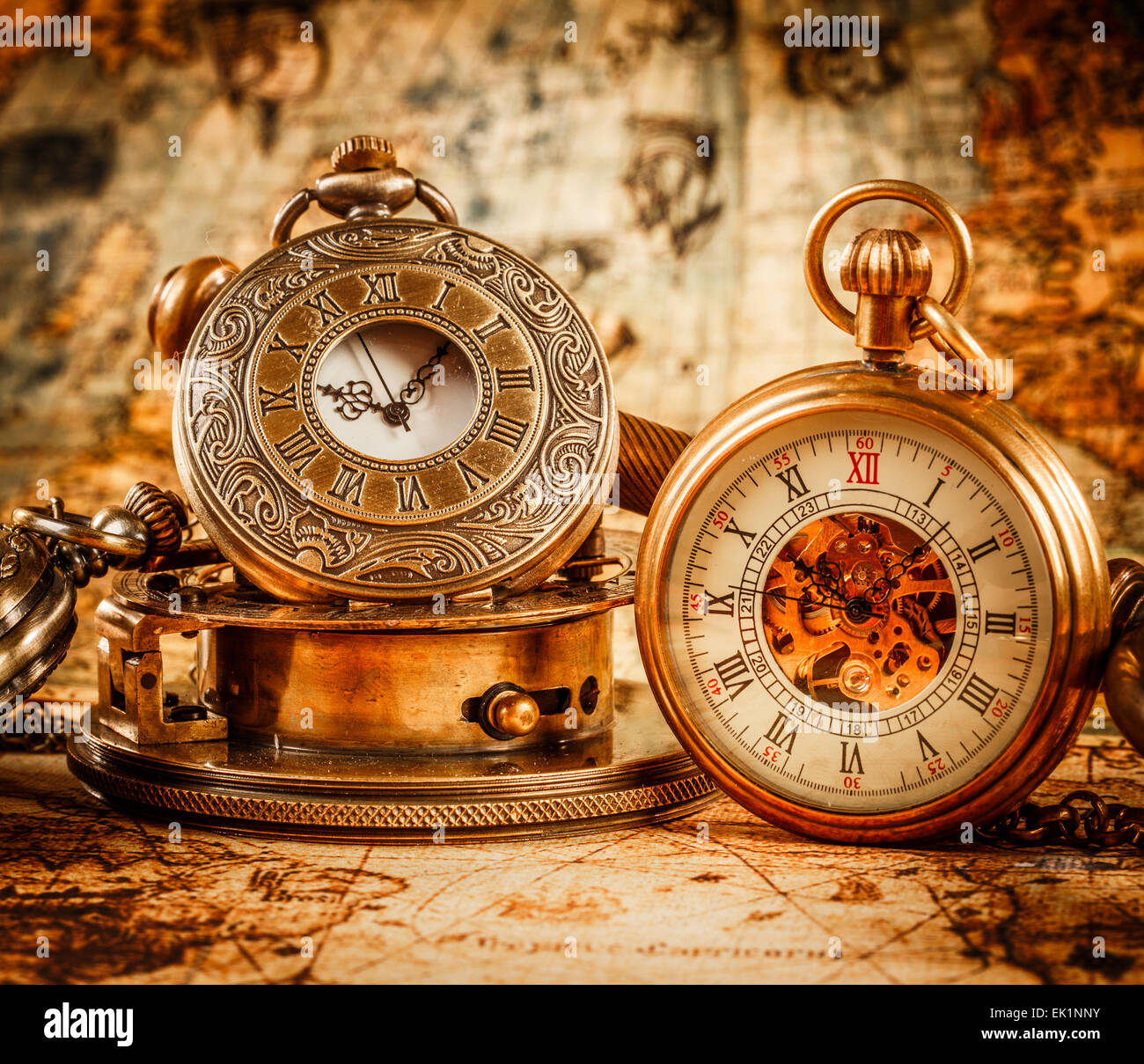 Vintage Antique pocket watch Stock Photo - Alamy
