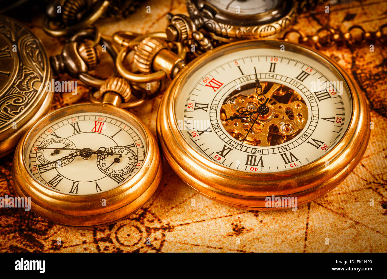 Vintage Antique pocket watch Stock Photo - Alamy