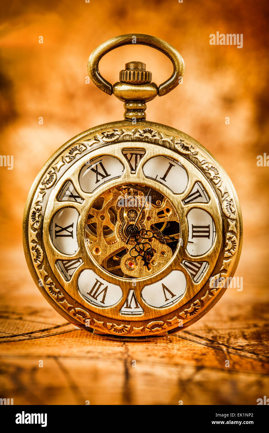 Vintage Antique pocket watch Stock Photo - Alamy