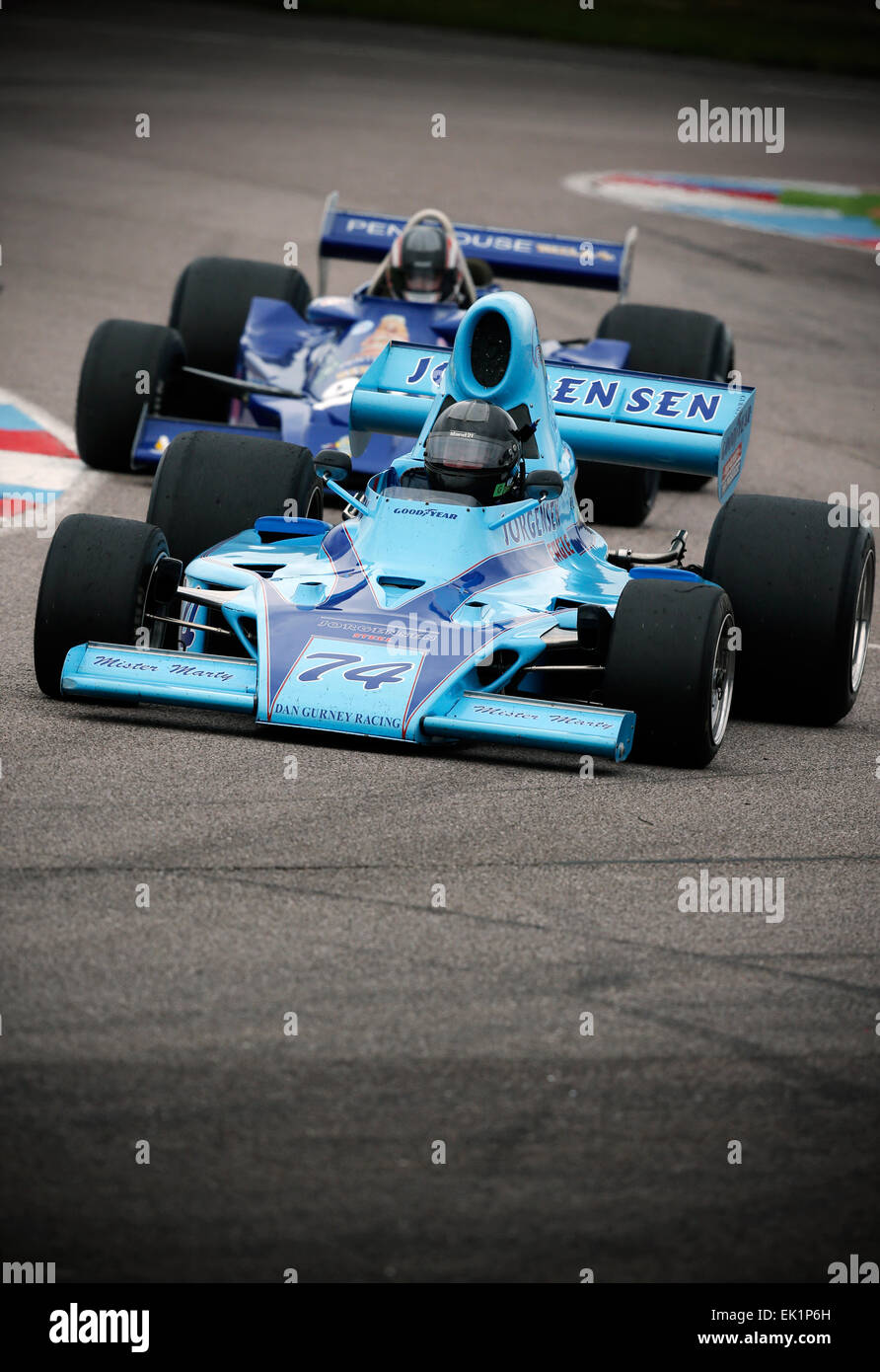 Classic racing cars are seen during the Historic Motor Racing Easter ...