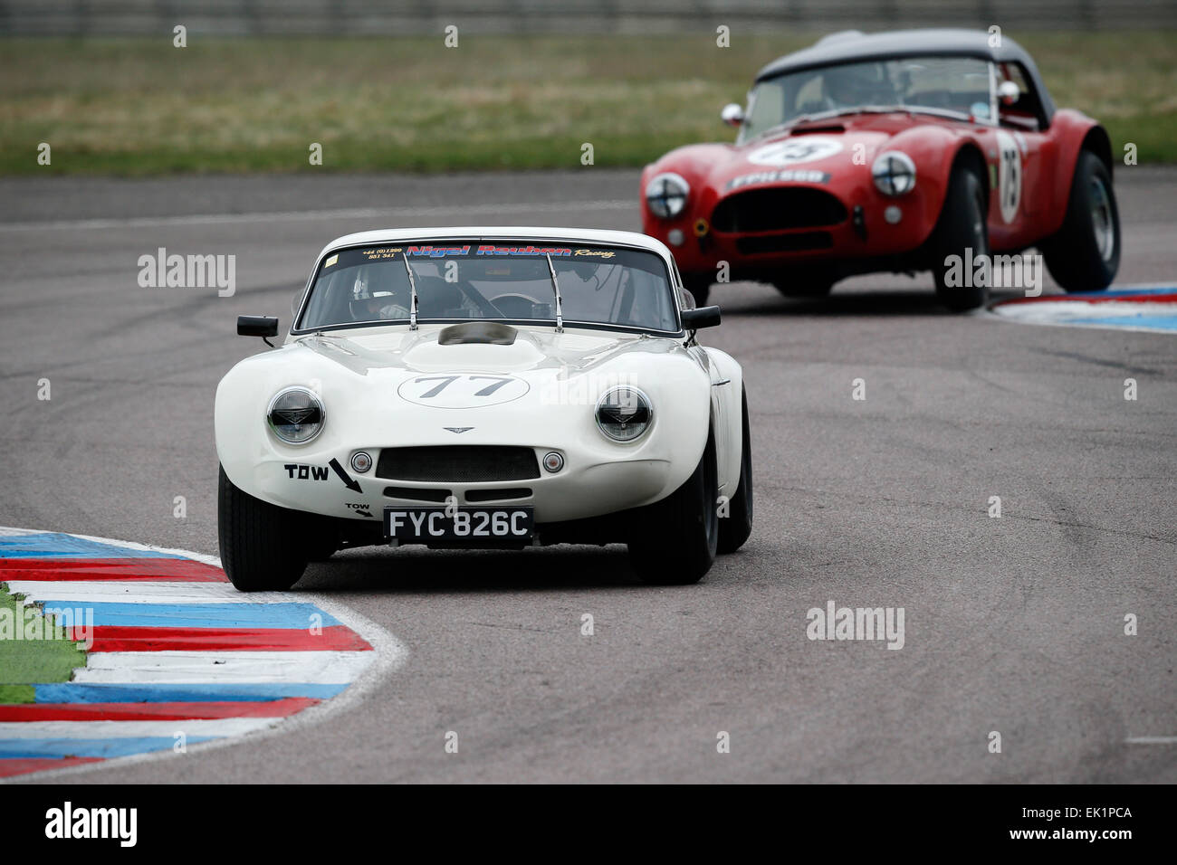 A TVR (1965) classic racing car is seen during the Historic Motor ...