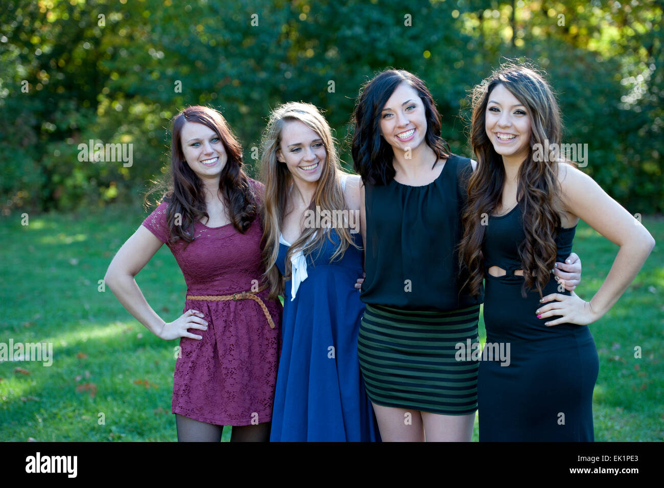 Young Happy Girls Stock Photo - Alamy