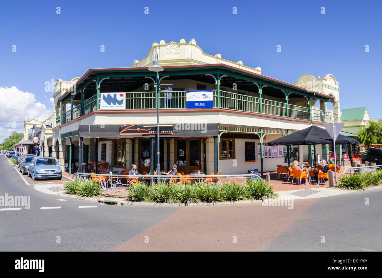 Cafe in the renovated Vasse Hotel building on Queen St. in Busselton ...