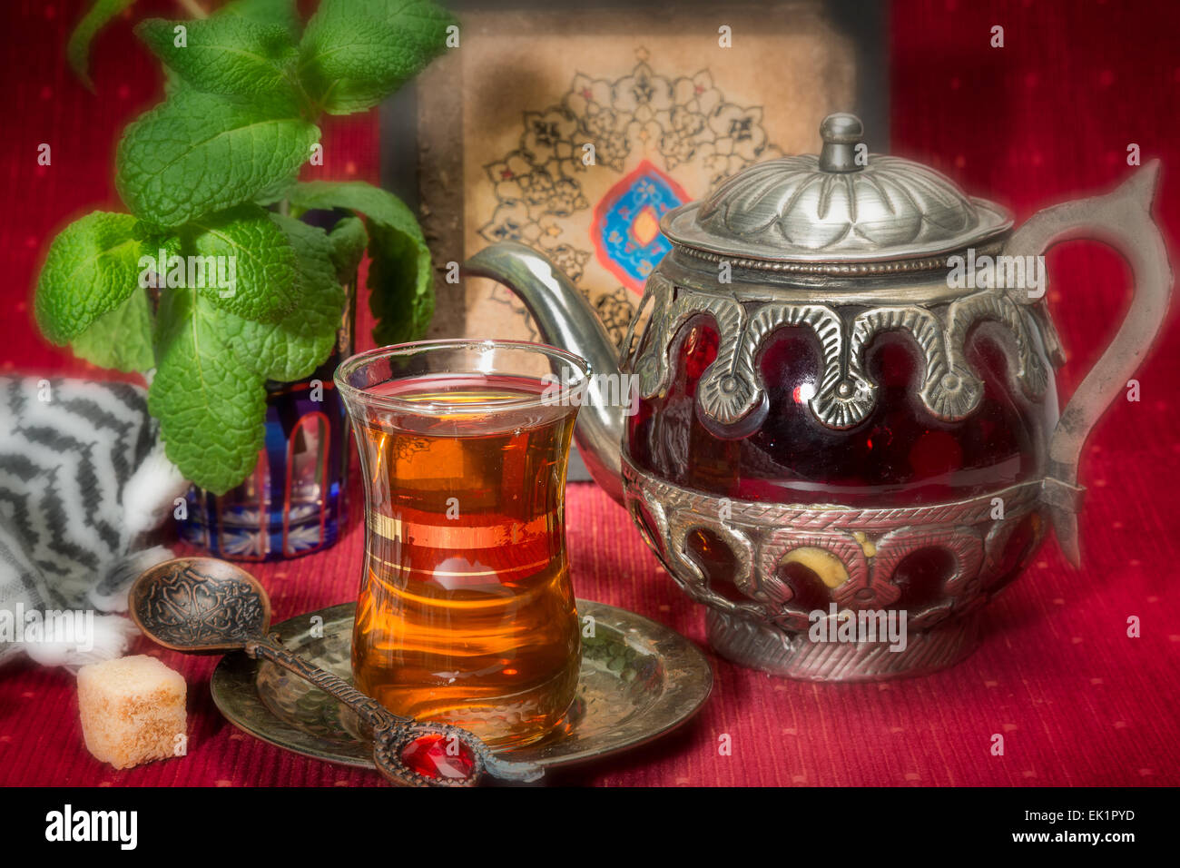 Mint tea is a traditional Arabian refreshing drink Stock Photo - Alamy