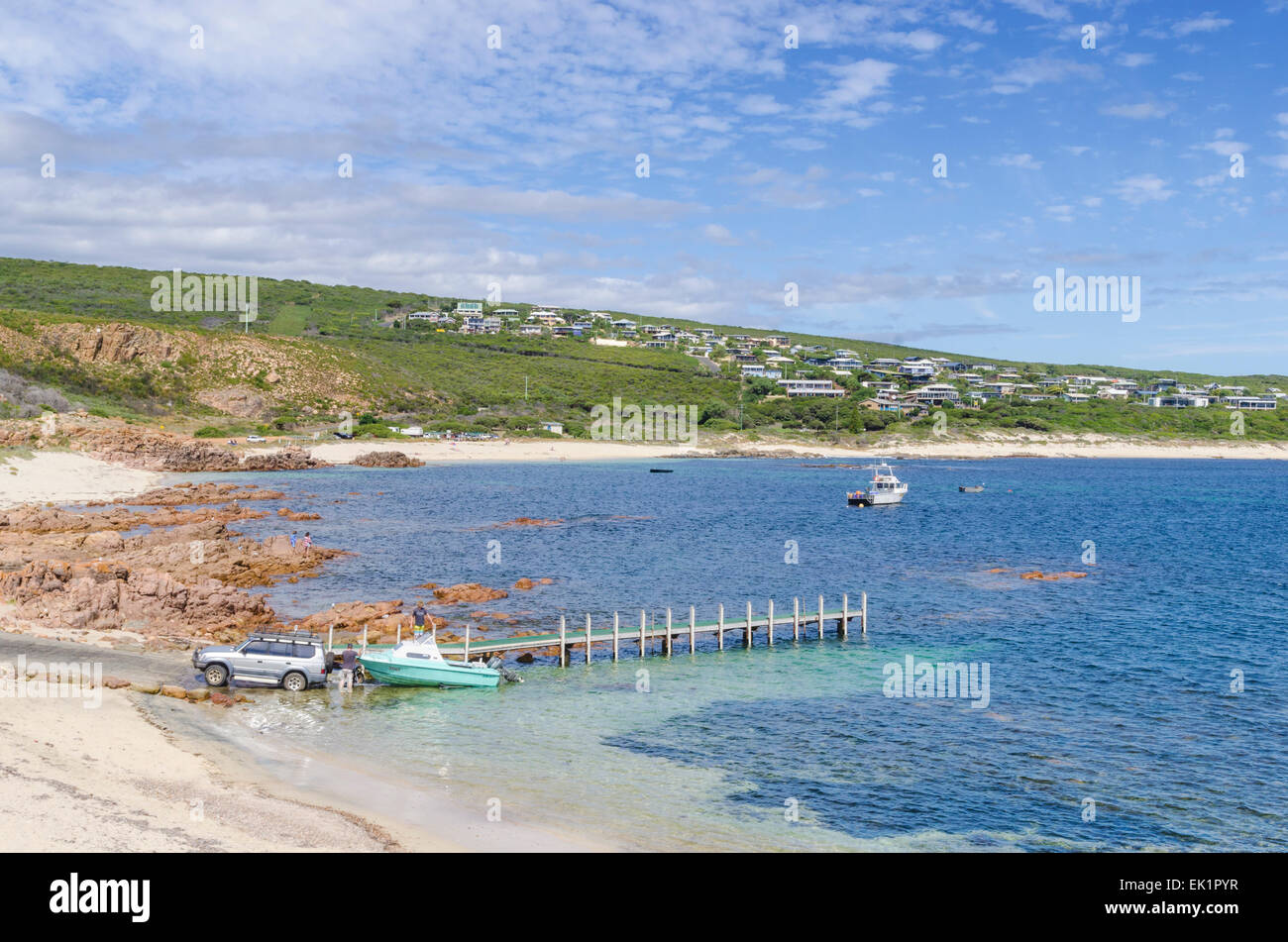 Boat launching on Cowaramup Bay, Gracetown, Western Australia ...