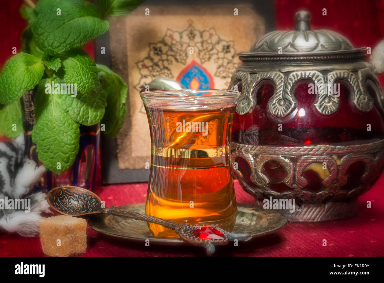 Mint tea is a traditional Arabian refreshing drink Stock Photo - Alamy