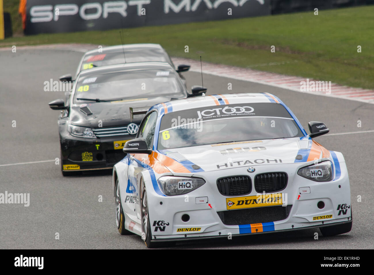 Brands Hatch, Fawkham, Longfield, UK. 5th April, 2015. Rob Collard and ...