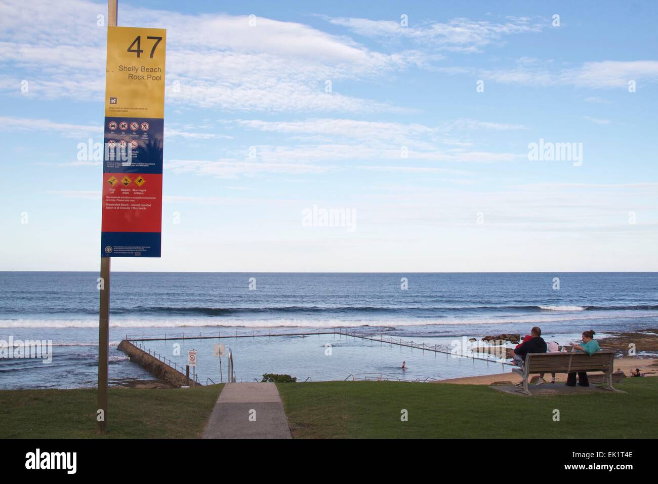 Shelly Beach Rock Pool in Cronulla just before sunset Stock Photo - Alamy