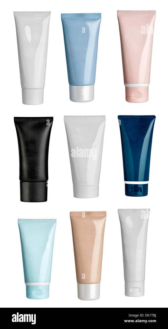 beauty cream jar, tube and container Stock Photo - Alamy