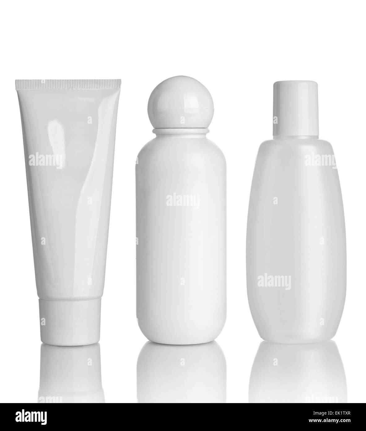 white cosmetics container Stock Photo - Alamy